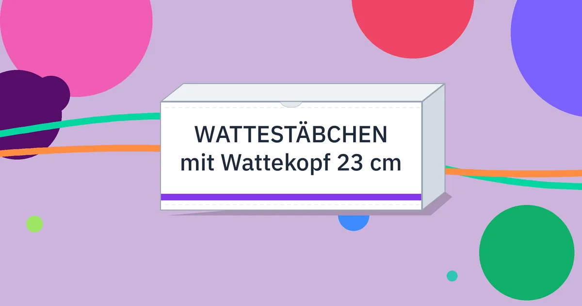 Symbolbild: Packung mit der Aufschrift WATTESTÄBCHEN mit Wattekopf 23 cm (PZN 02737489) – Verfügbarkeit und Bezug in Apotheken in Frankfurt am Main