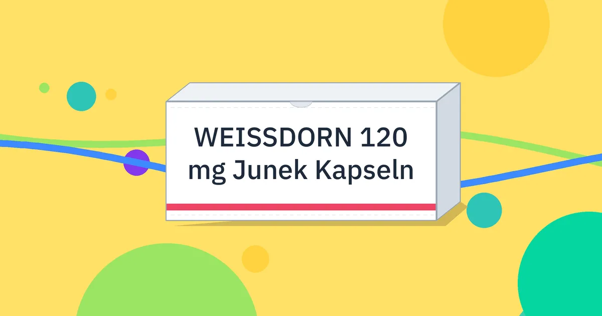 Symbolbild: Packung mit der Aufschrift WEISSDORN 120 mg Junek Kapseln (PZN 03510049) – Verfügbarkeit und Bezug in Apotheken in Frankfurt am Main