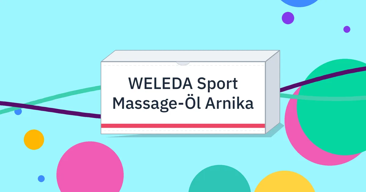 Symbolbild: Packung mit der Aufschrift WELEDA Sport Massage-Öl Arnika (PZN 20323366) – Verfügbarkeit und Bezug in Apotheken in Frankfurt am Main