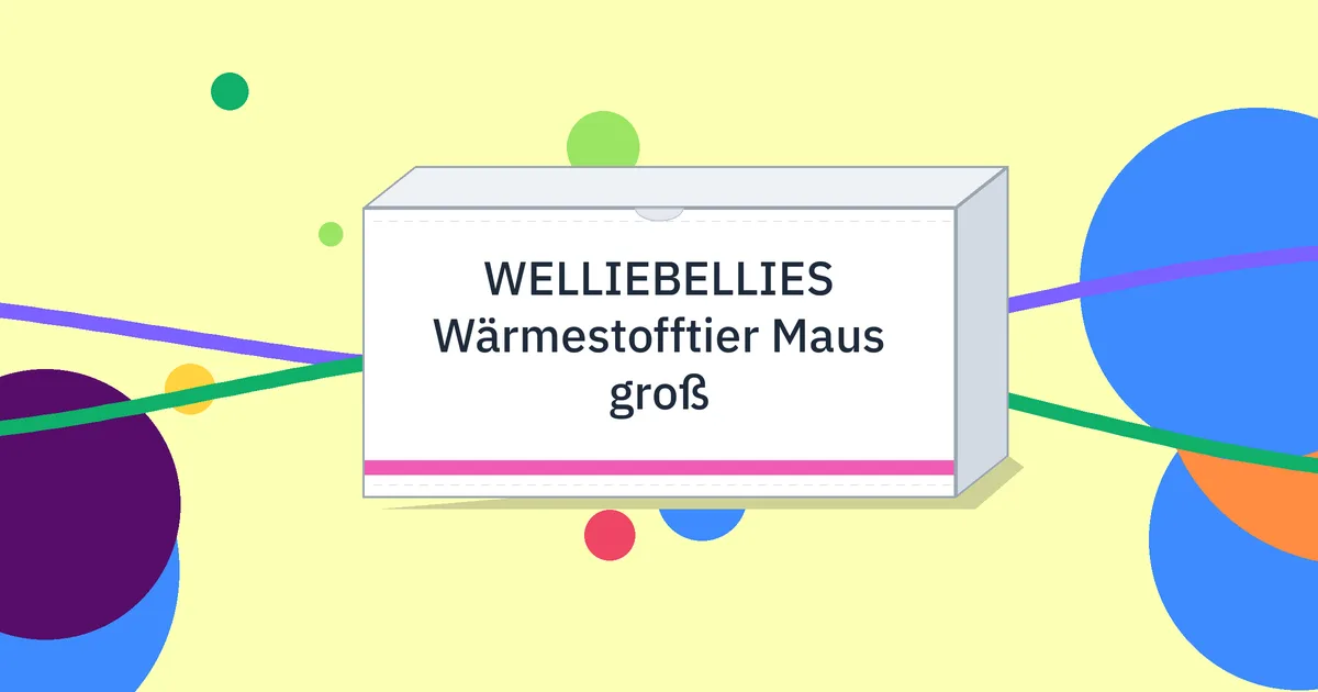 Symbolbild: Packung mit der Aufschrift WELLIEBELLIES Wärmestofftier Maus groß (PZN 11153422) – Verfügbarkeit und Bezug in Apotheken in Frankfurt am Main