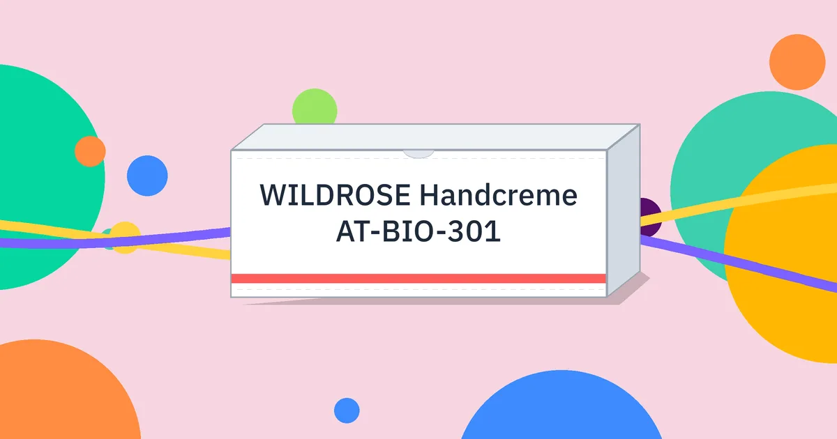 Symbolbild: Packung mit der Aufschrift WILDROSE Handcreme AT-BIO-301 (PZN 19055647) – Verfügbarkeit und Bezug in Apotheken in Frankfurt am Main