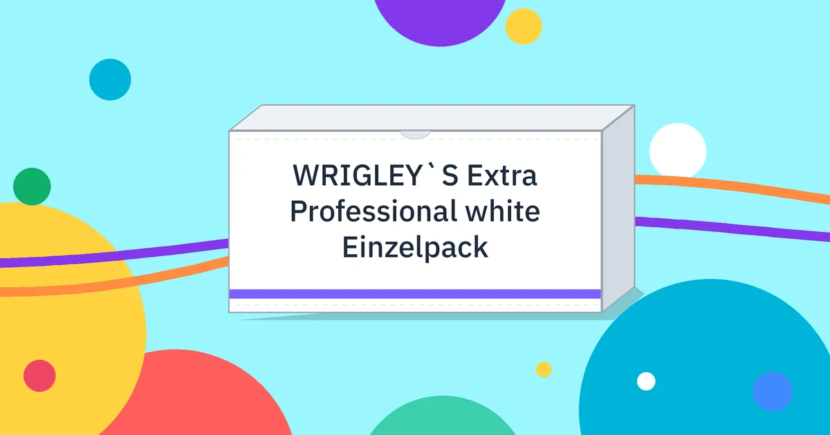 Symbolbild: Packung mit der Aufschrift WRIGLEY`S Extra Professional white Einzelpack (PZN 13651911) – Verfügbarkeit und Bezug in Apotheken in Frankfurt am Main