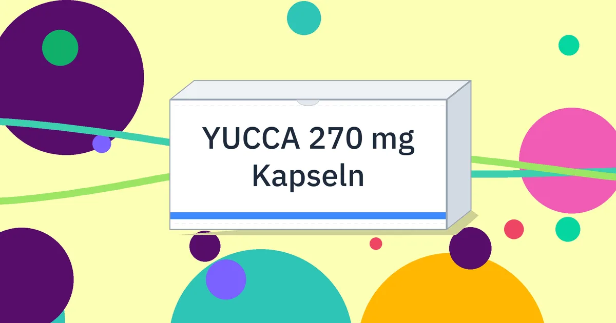 Symbolbild: Packung mit der Aufschrift YUCCA 270 mg Kapseln (PZN 18217007) – Verfügbarkeit und Bezug in Apotheken in Frankfurt am Main