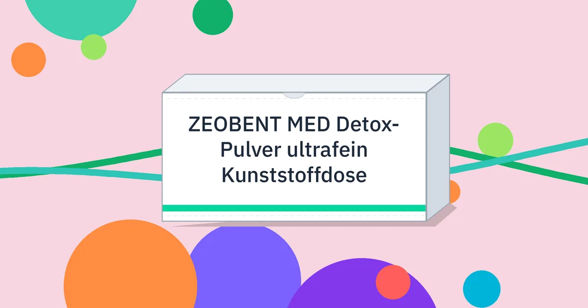Symbolbild: Packung mit der Aufschrift ZEOBENT MED Detox-Pulver ultrafein Kunststoffdose (PZN 19161214) – Verfügbarkeit und Bezug in Apotheken in Frankfurt am Main