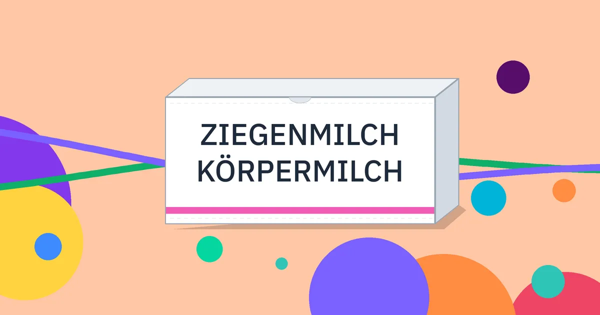 Symbolbild: Packung mit der Aufschrift ZIEGENMILCH KÖRPERMILCH (PZN 01560942) – Verfügbarkeit und Bezug in Apotheken in Frankfurt am Main