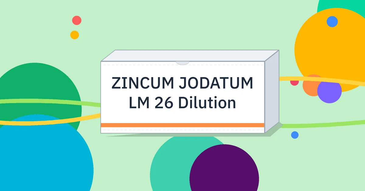 Symbolbild: Packung mit der Aufschrift ZINCUM JODATUM LM 26 Dilution (PZN 13294316) – Verfügbarkeit und Bezug in Apotheken in Frankfurt am Main