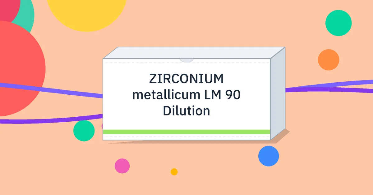 Symbolbild: Packung mit der Aufschrift ZIRCONIUM metallicum LM 90 Dilution (PZN 13303191) – Verfügbarkeit und Bezug in Apotheken in Frankfurt am Main