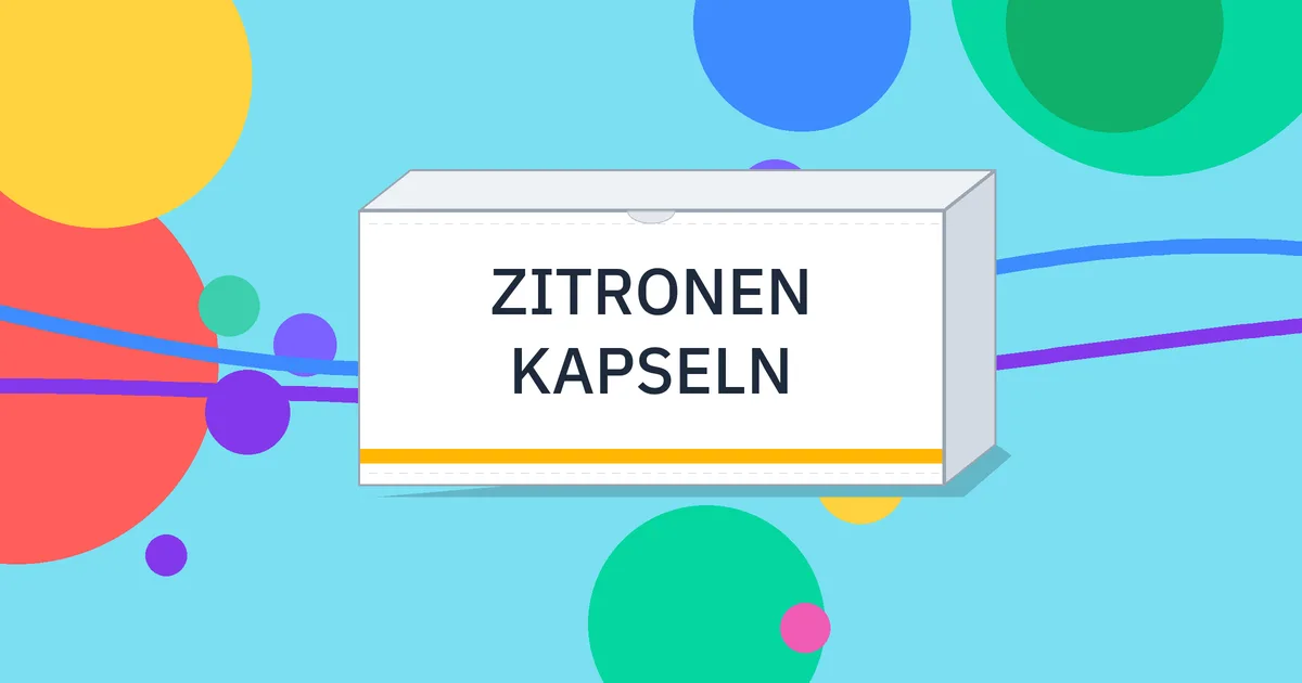 Symbolbild: Packung mit der Aufschrift ZITRONEN KAPSELN (PZN 18130588) – Verfügbarkeit und Bezug in Apotheken in Frankfurt am Main