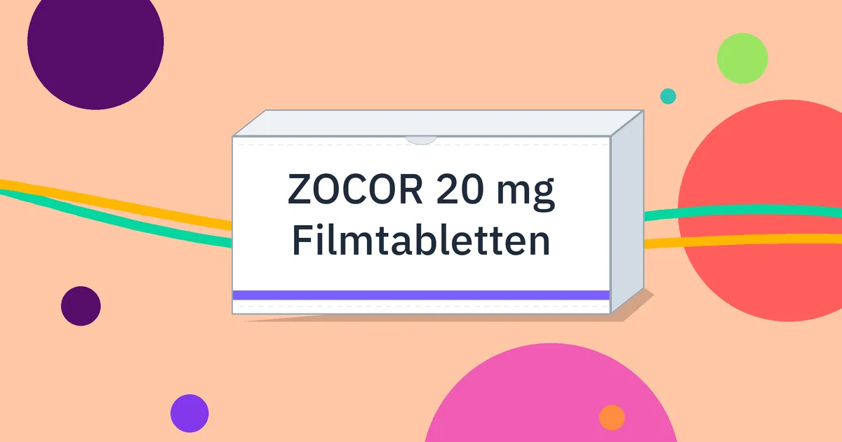 Symbolbild: Packung mit der Aufschrift ZOCOR 20 mg Filmtabletten (PZN 09060601) – Verfügbarkeit und Bezug in Apotheken in Frankfurt am Main