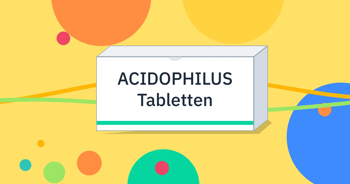 Symbolbild: Packung mit der Aufschrift ACIDOPHILUS Tabletten (PZN 08502184) – Verfügbarkeit und Bezug in Apotheken in Frankfurt am Main