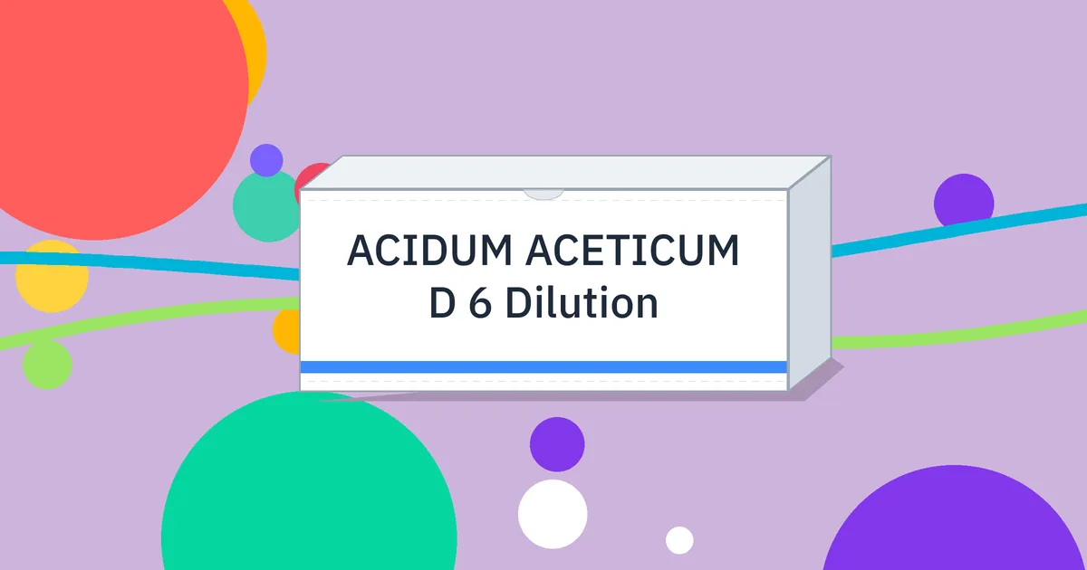 Symbolbild: Packung mit der Aufschrift ACIDUM ACETICUM D 6 Dilution (PZN 02604558) – Verfügbarkeit und Bezug in Apotheken in Frankfurt am Main