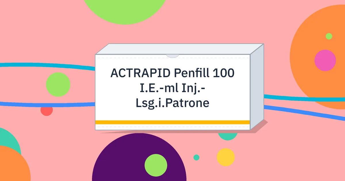 Symbolbild: Packung mit der Aufschrift ACTRAPID Penfill 100 I.E.-ml Inj.-Lsg.i.Patrone (PZN 03029665) – Verfügbarkeit und Bezug in Apotheken in Frankfurt am Main