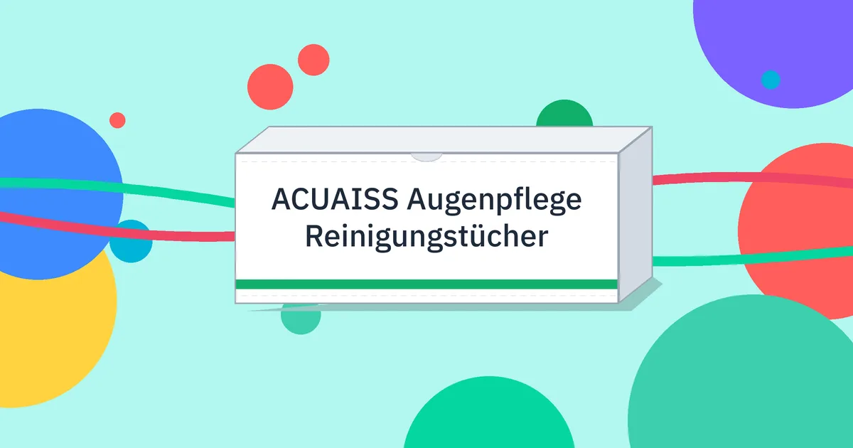 Symbolbild: Packung mit der Aufschrift ACUAISS Augenpflege Reinigungstücher (PZN 15566718) – Verfügbarkeit und Bezug in Apotheken in Frankfurt am Main