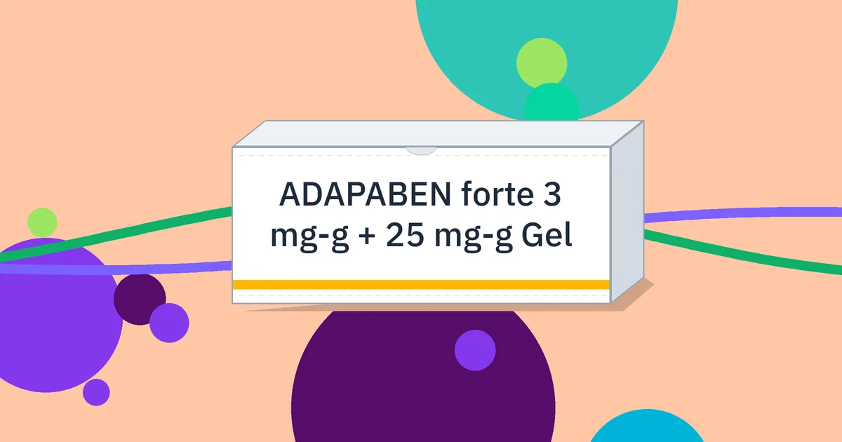 Symbolbild: Packung mit der Aufschrift ADAPABEN forte 3 mg-g + 25 mg-g Gel (PZN 20202792) – Verfügbarkeit und Bezug in Apotheken in Frankfurt am Main