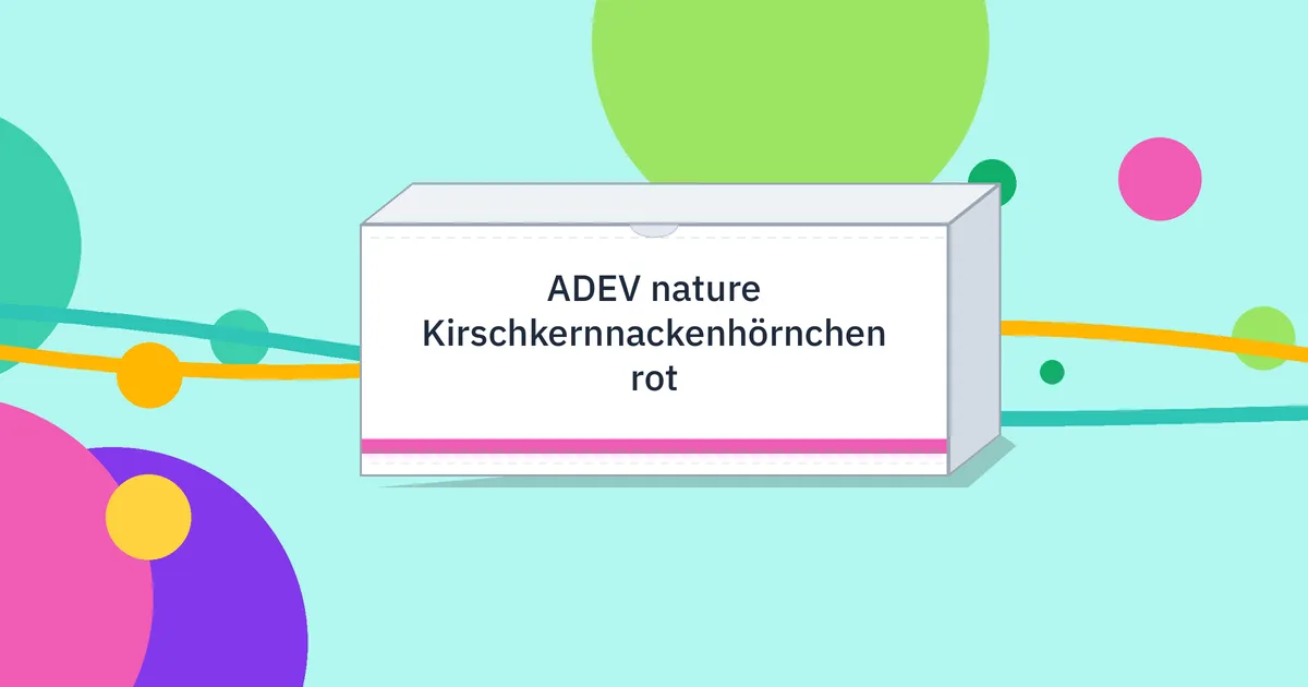 Symbolbild: Packung mit der Aufschrift ADEV nature Kirschkernnackenhörnchen rot (PZN 03709791) – Verfügbarkeit und Bezug in Apotheken in Frankfurt am Main