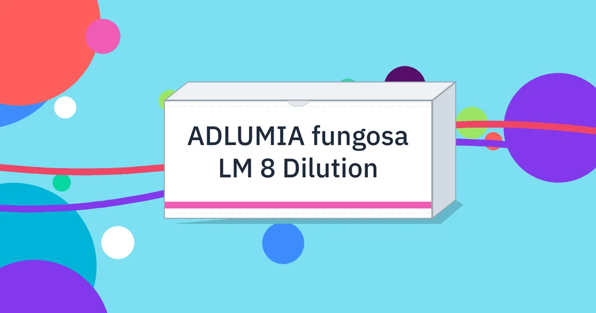 Symbolbild: Packung mit der Aufschrift ADLUMIA fungosa LM 8 Dilution (PZN 13296321) – Verfügbarkeit und Bezug in Apotheken in Frankfurt am Main