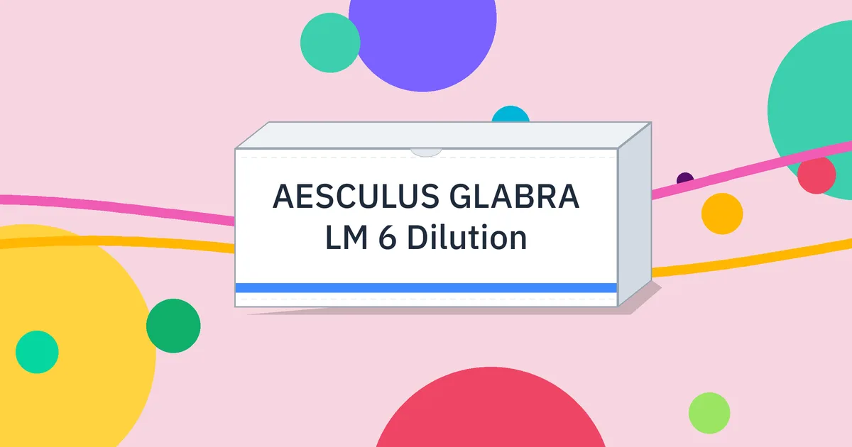 Symbolbild: Packung mit der Aufschrift AESCULUS GLABRA LM 6 Dilution (PZN 13299035) – Verfügbarkeit und Bezug in Apotheken in Frankfurt am Main