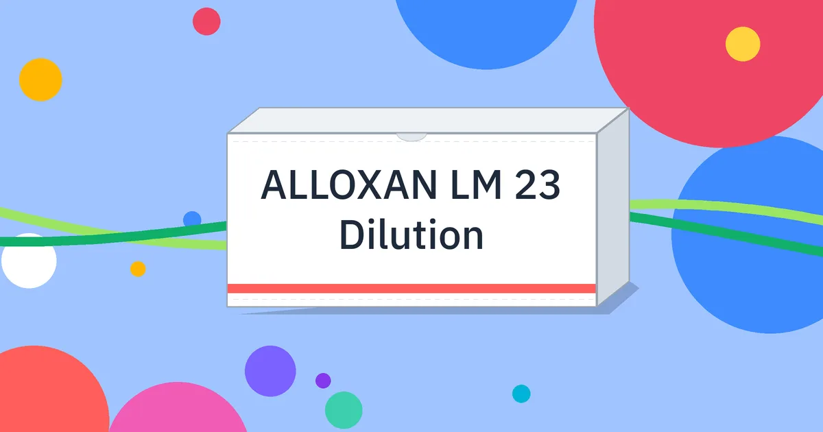 Symbolbild: Packung mit der Aufschrift ALLOXAN LM 23 Dilution (PZN 13312155) – Verfügbarkeit und Bezug in Apotheken in Frankfurt am Main
