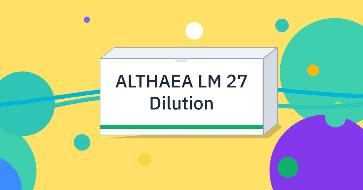 Symbolbild: Packung mit der Aufschrift ALTHAEA LM 27 Dilution (PZN 13315478) – Verfügbarkeit und Bezug in Apotheken in Frankfurt am Main
