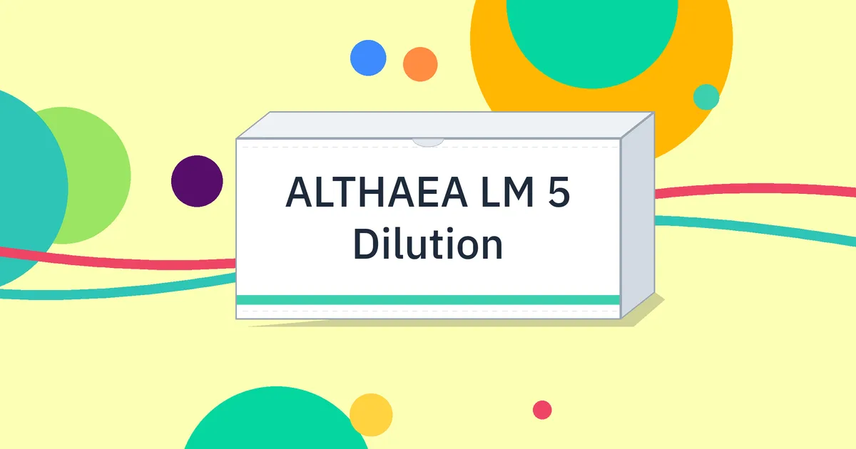 Symbolbild: Packung mit der Aufschrift ALTHAEA LM 5 Dilution (PZN 13315194) – Verfügbarkeit und Bezug in Apotheken in Frankfurt am Main