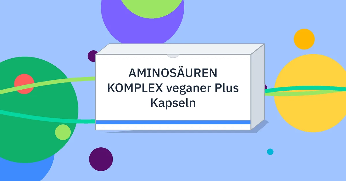 Symbolbild: Packung mit der Aufschrift AMINOSÄUREN KOMPLEX veganer Plus Kapseln (PZN 10323678) – Verfügbarkeit und Bezug in Apotheken in Frankfurt am Main