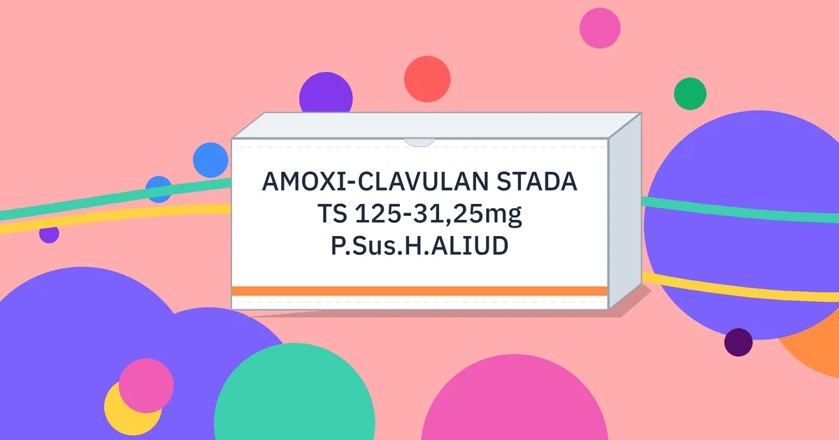 Symbolbild: Packung mit der Aufschrift AMOXI-CLAVULAN STADA TS 125-31,25mg P.Sus.H.ALIUD (PZN 11287654) – Verfügbarkeit und Bezug in Apotheken in Frankfurt am Main