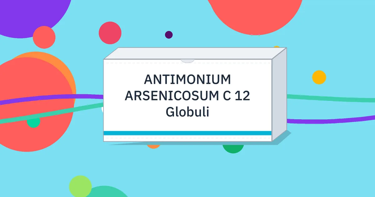 Symbolbild: Packung mit der Aufschrift ANTIMONIUM ARSENICOSUM C 12 Globuli (PZN 19717427) – Verfügbarkeit und Bezug in Apotheken in Frankfurt am Main