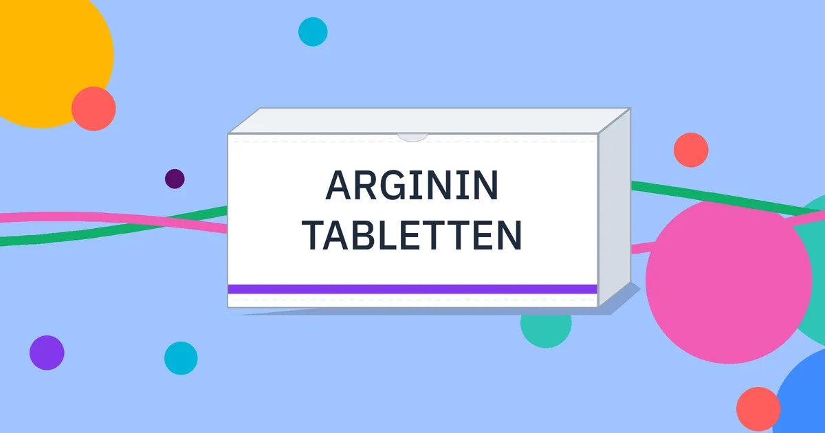 Symbolbild: Packung mit der Aufschrift ARGININ TABLETTEN (PZN 13878000) – Verfügbarkeit und Bezug in Apotheken in Frankfurt am Main