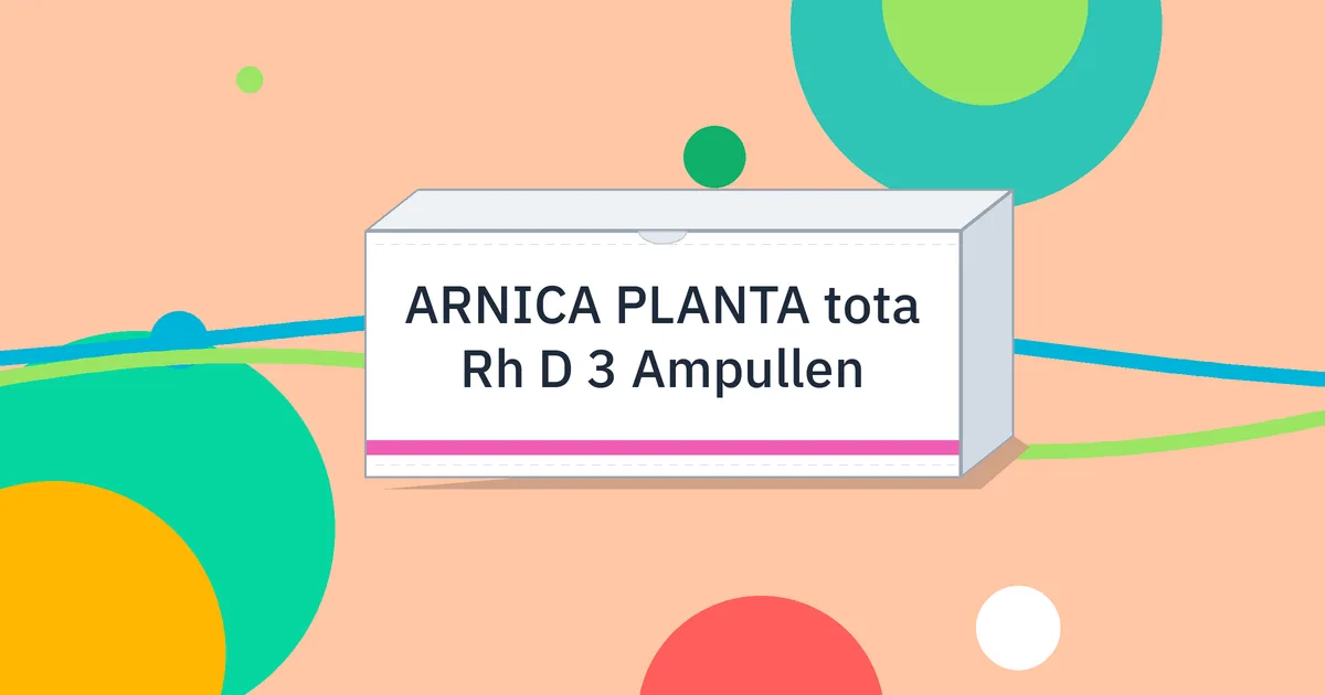 Symbolbild: Packung mit der Aufschrift ARNICA PLANTA tota Rh D 3 Ampullen (PZN 01618239) – Verfügbarkeit und Bezug in Apotheken in Frankfurt am Main