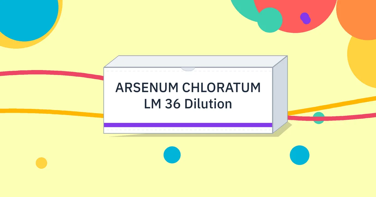 Symbolbild: Packung mit der Aufschrift ARSENUM CHLORATUM LM 36 Dilution (PZN 12772009) – Verfügbarkeit und Bezug in Apotheken in Frankfurt am Main