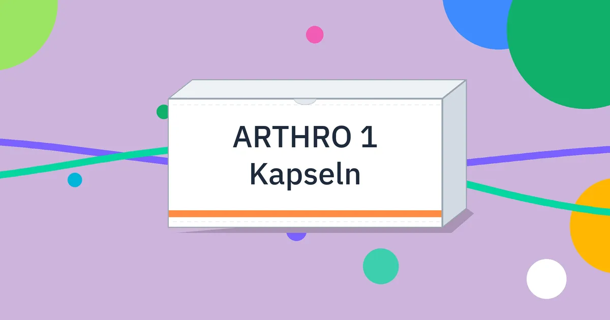 Symbolbild: Packung mit der Aufschrift ARTHRO 1 Kapseln (PZN 18130039) – Verfügbarkeit und Bezug in Apotheken in Frankfurt am Main