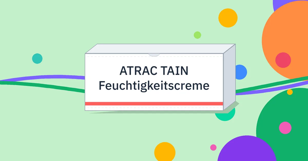 Symbolbild: Packung mit der Aufschrift ATRAC TAIN Feuchtigkeitscreme (PZN 10831110) – Verfügbarkeit und Bezug in Apotheken in Frankfurt am Main