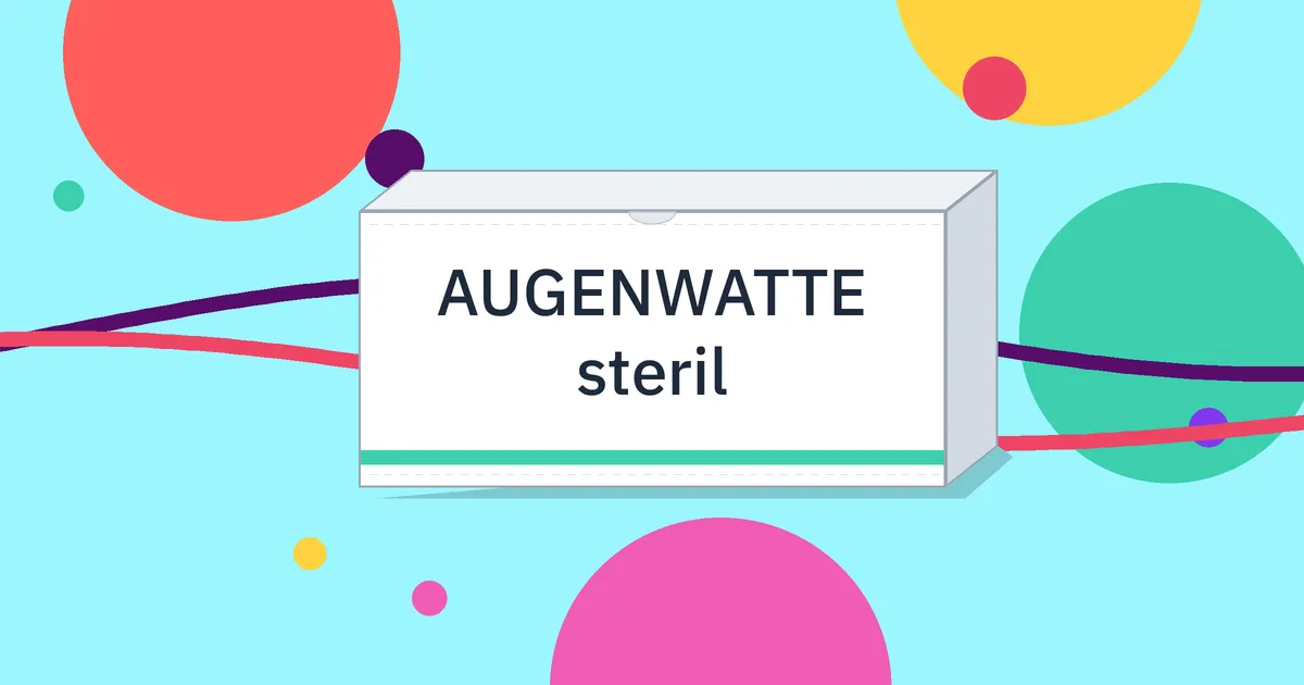 Symbolbild: Packung mit der Aufschrift AUGENWATTE steril (PZN 09076111) – Verfügbarkeit und Bezug in Apotheken in Frankfurt am Main