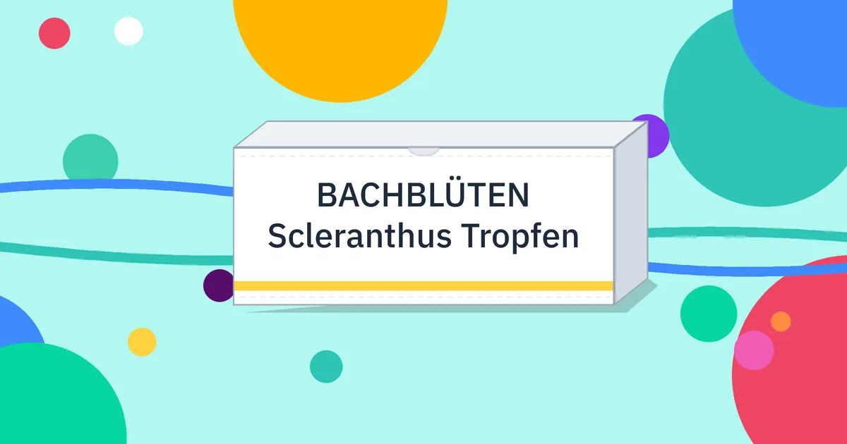 Symbolbild: Packung mit der Aufschrift BACHBLÜTEN Scleranthus Tropfen (PZN 00146809) – Verfügbarkeit und Bezug in Apotheken in Frankfurt am Main