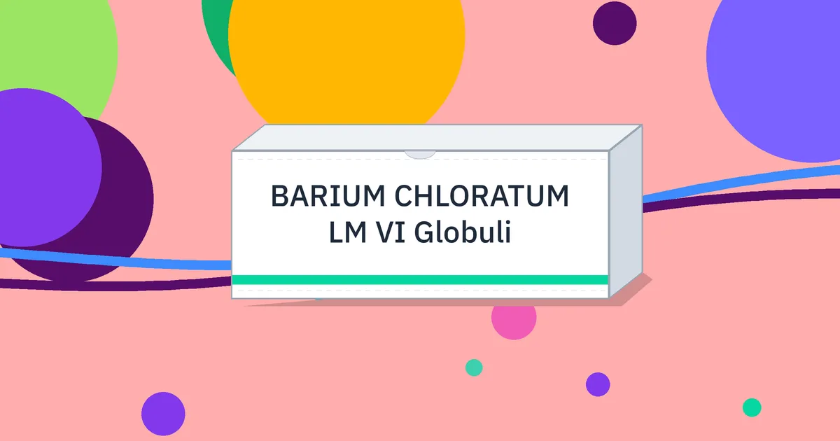 Symbolbild: Packung mit der Aufschrift BARIUM CHLORATUM LM VI Globuli (PZN 04502253) – Verfügbarkeit und Bezug in Apotheken in Frankfurt am Main