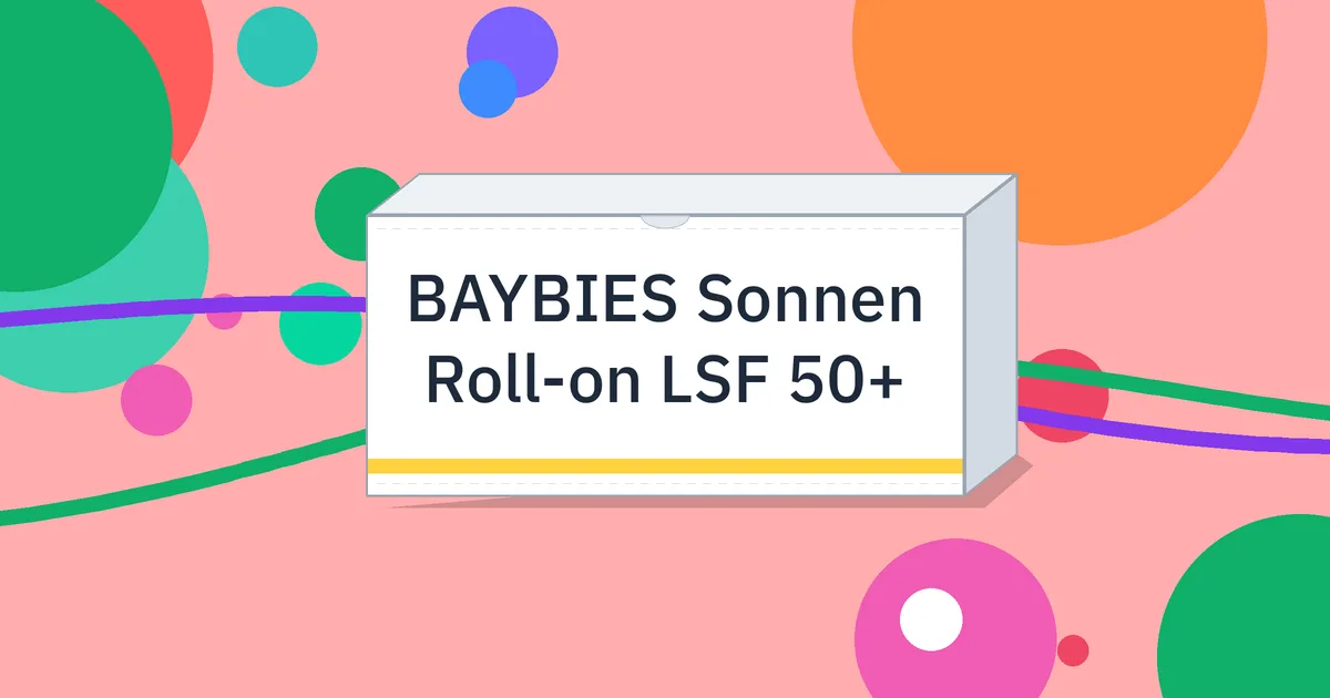 Symbolbild: Packung mit der Aufschrift BAYBIES Sonnen Roll-on LSF 50+ (PZN 20628108) – Verfügbarkeit und Bezug in Apotheken in Frankfurt am Main