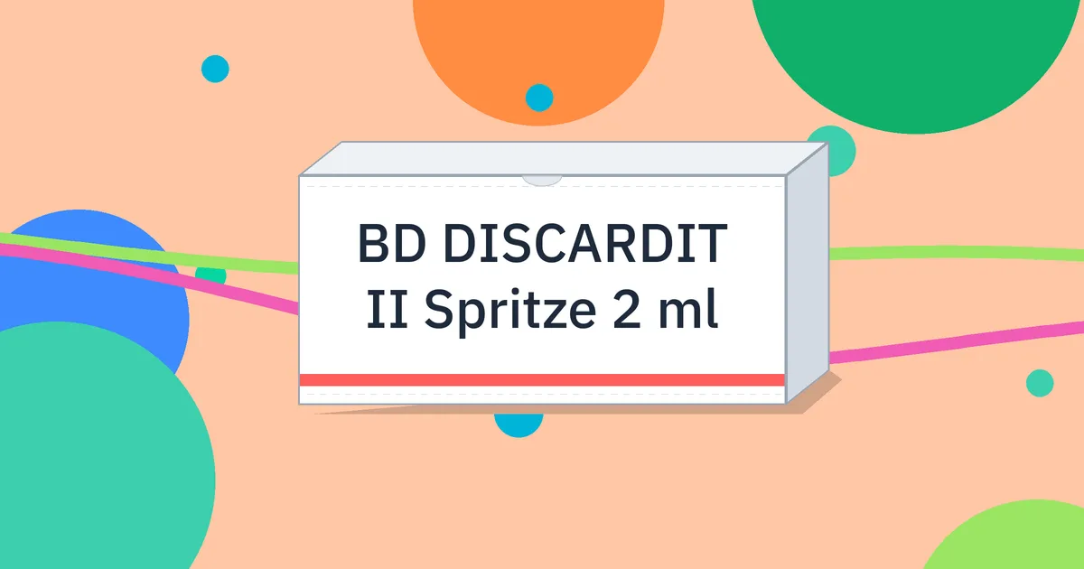 Symbolbild: Packung mit der Aufschrift BD DISCARDIT II Spritze 2 ml (PZN 07654578) – Verfügbarkeit und Bezug in Apotheken in Frankfurt am Main