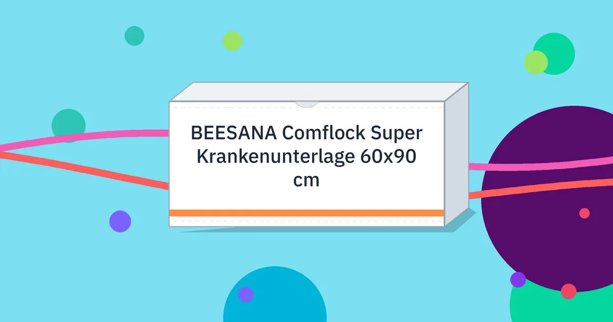 Symbolbild: Packung mit der Aufschrift BEESANA Comflock Super Krankenunterlage 60x90 cm (PZN 19682835) – Verfügbarkeit und Bezug in Apotheken in Frankfurt am Main