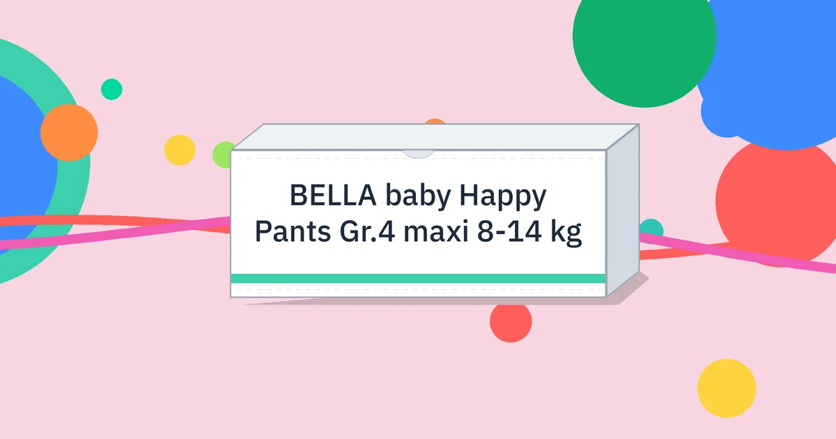 Symbolbild: Packung mit der Aufschrift BELLA baby Happy Pants Gr.4 maxi 8-14 kg (PZN 17979241) – Verfügbarkeit und Bezug in Apotheken in Frankfurt am Main