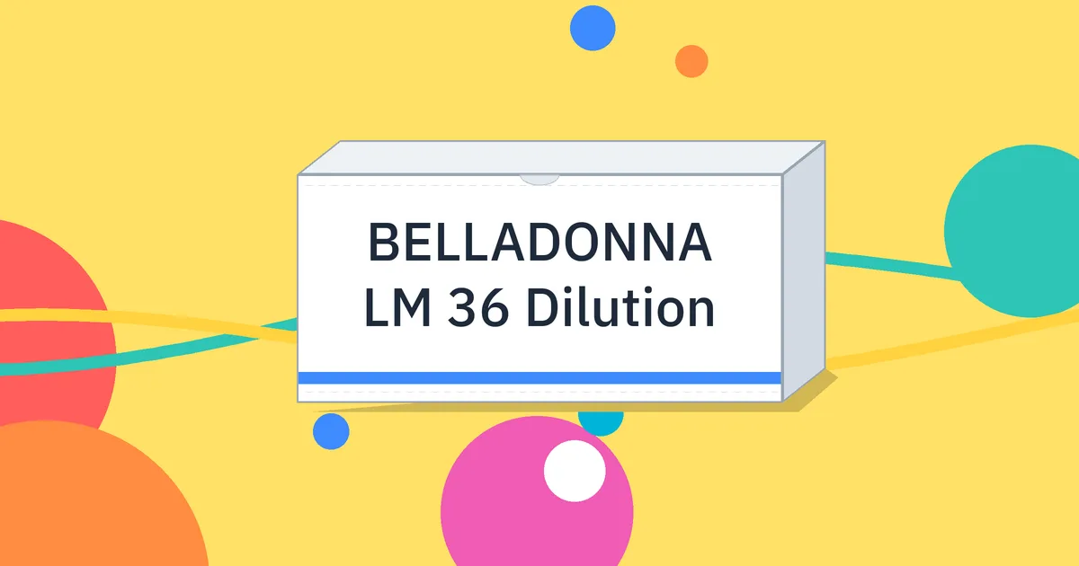 Symbolbild: Packung mit der Aufschrift BELLADONNA LM 36 Dilution (PZN 12791366) – Verfügbarkeit und Bezug in Apotheken in Frankfurt am Main