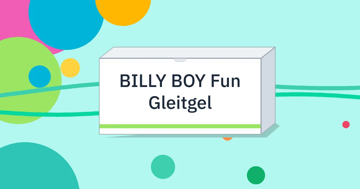 Symbolbild: Packung mit der Aufschrift BILLY BOY Fun Gleitgel (PZN 10628403) – Verfügbarkeit und Bezug in Apotheken in Frankfurt am Main