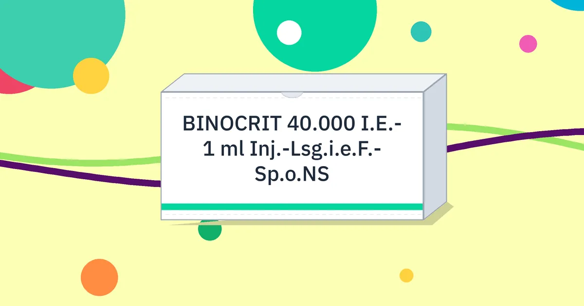 Symbolbild: Packung mit der Aufschrift BINOCRIT 40.000 I.E.-1 ml Inj.-Lsg.i.e.F.-Sp.o.NS (PZN 19640966) – Verfügbarkeit und Bezug in Apotheken in Frankfurt am Main