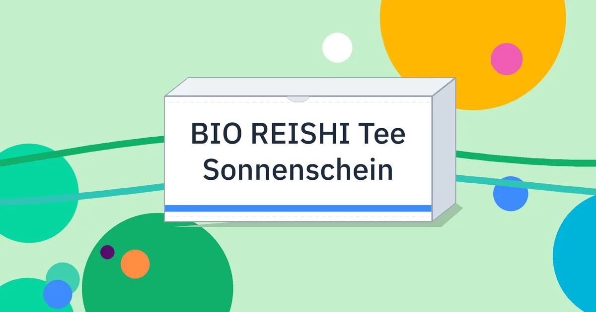 Symbolbild: Packung mit der Aufschrift BIO REISHI Tee Sonnenschein (PZN 16017014) – Verfügbarkeit und Bezug in Apotheken in Frankfurt am Main