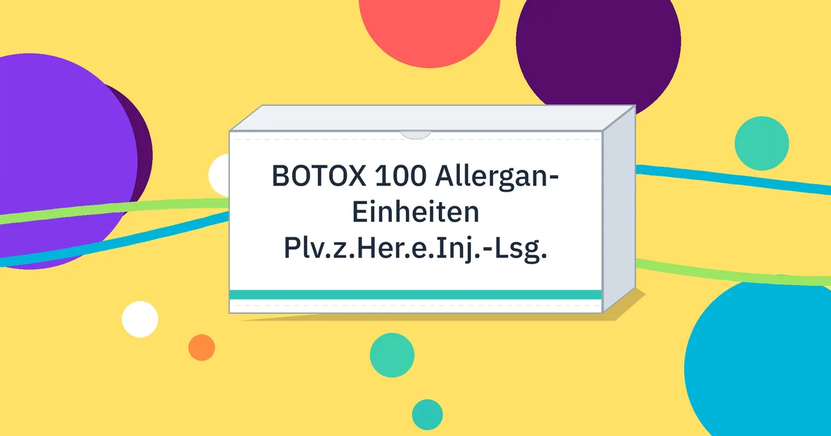 Symbolbild: Packung mit der Aufschrift BOTOX 100 Allergan-Einheiten Plv.z.Her.e.Inj.-Lsg. (PZN 16820900) – Verfügbarkeit und Bezug in Apotheken in Frankfurt am Main