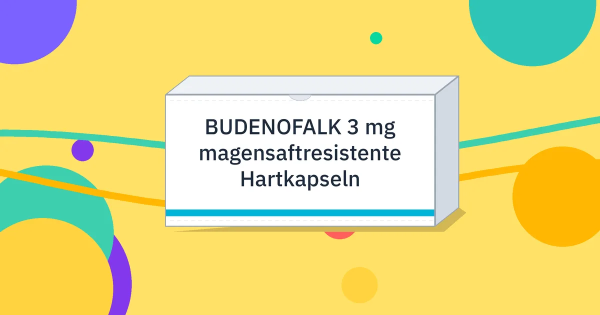Symbolbild: Packung mit der Aufschrift BUDENOFALK 3 mg magensaftresistente Hartkapseln (PZN 09932194) – Verfügbarkeit und Bezug in Apotheken in Frankfurt am Main