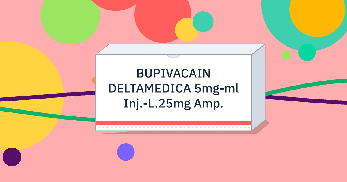 Symbolbild: Packung mit der Aufschrift BUPIVACAIN DELTAMEDICA 5mg-ml Inj.-L.25mg Amp. (PZN 09219869) – Verfügbarkeit und Bezug in Apotheken in Frankfurt am Main