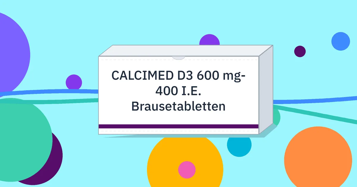 Symbolbild: Packung mit der Aufschrift CALCIMED D3 600 mg-400 I.E. Brausetabletten (PZN 09750139) – Verfügbarkeit und Bezug in Apotheken in Frankfurt am Main
