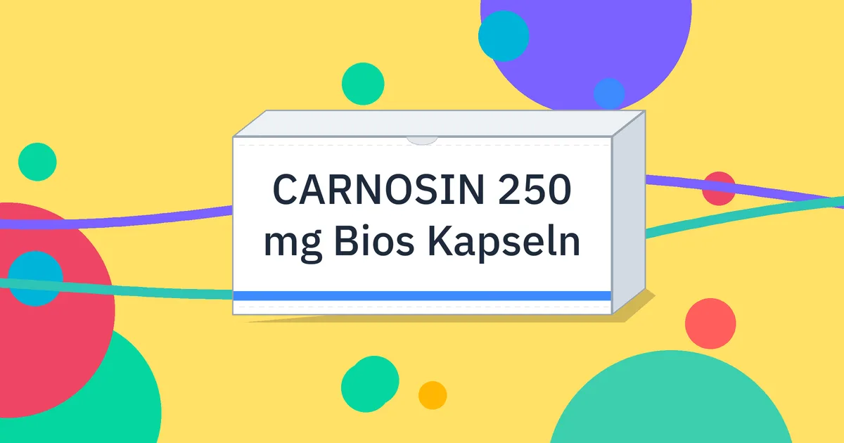 Symbolbild: Packung mit der Aufschrift CARNOSIN 250 mg Bios Kapseln (PZN 10732141) – Verfügbarkeit und Bezug in Apotheken in Frankfurt am Main