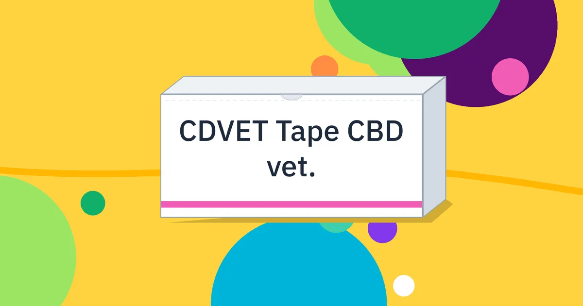 Symbolbild: Packung mit der Aufschrift CDVET Tape CBD vet. (PZN 19820102) – Verfügbarkeit und Bezug in Apotheken in Frankfurt am Main