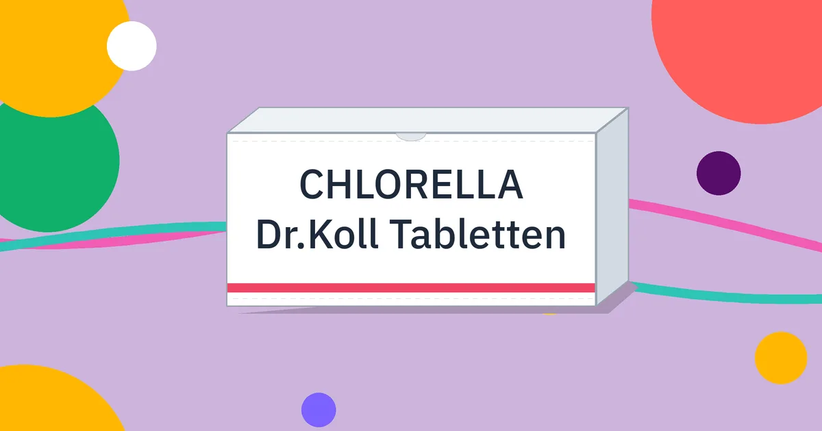 Symbolbild: Packung mit der Aufschrift CHLORELLA Dr.Koll Tabletten (PZN 13229402) – Verfügbarkeit und Bezug in Apotheken in Frankfurt am Main